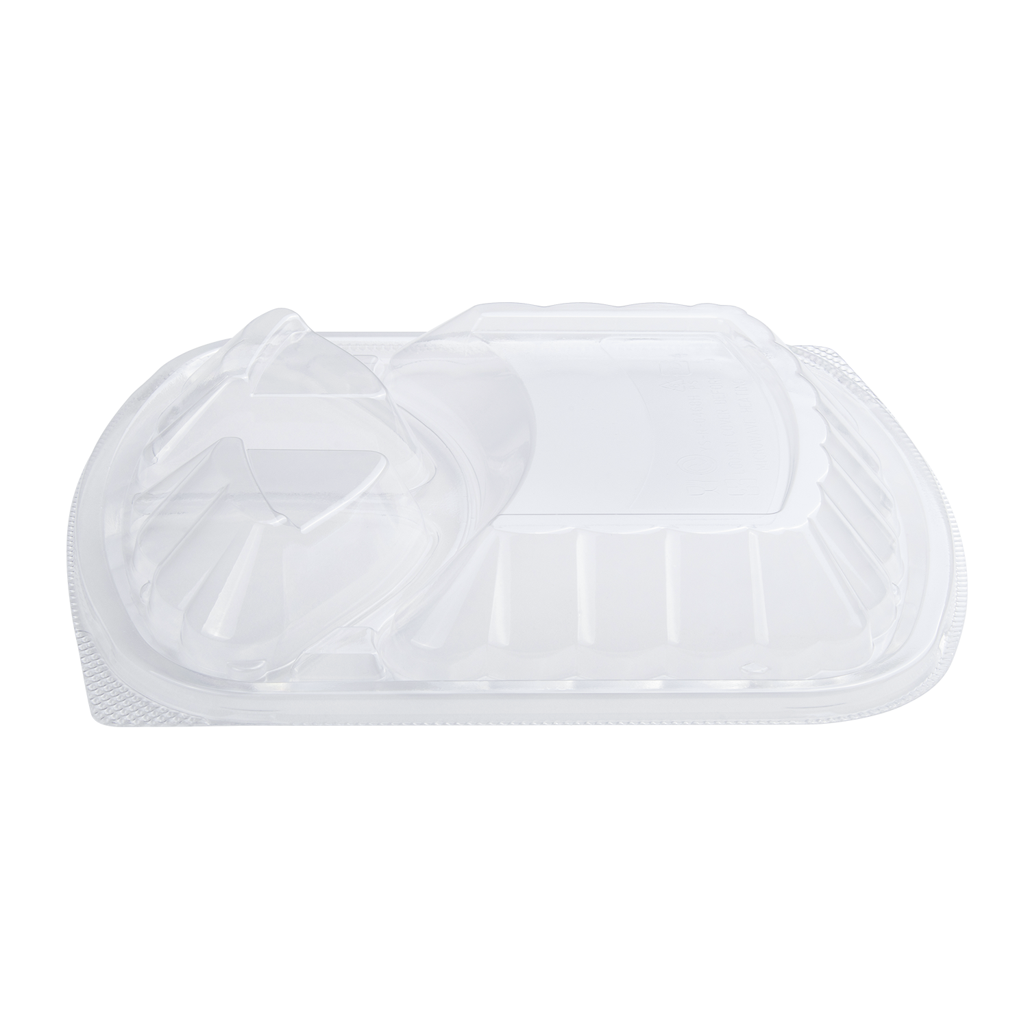 OPS Lid for 36 oz PP Microwaveable Take Out Box, 3-Compartments (Clear ...