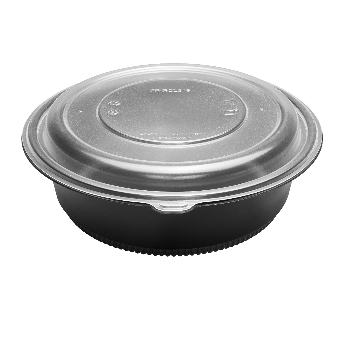 48 oz PP Round Microwaveable Container (Black) - Keary Website